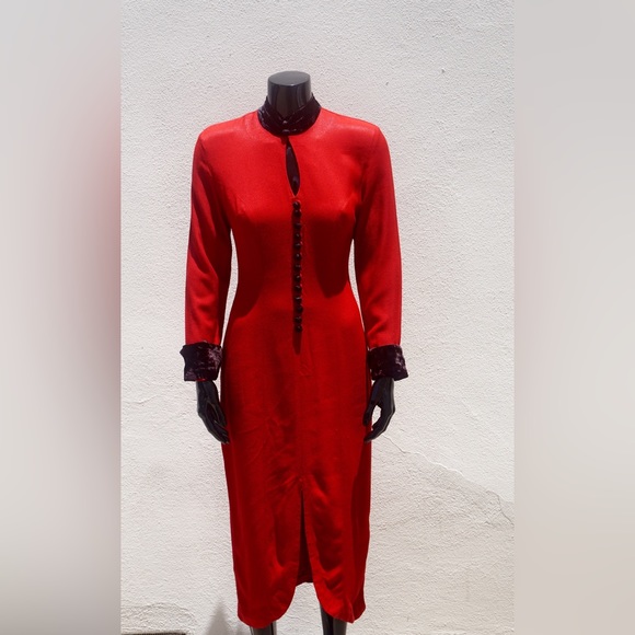 Dresses | Vintage Red Timing Dress | Poshmark